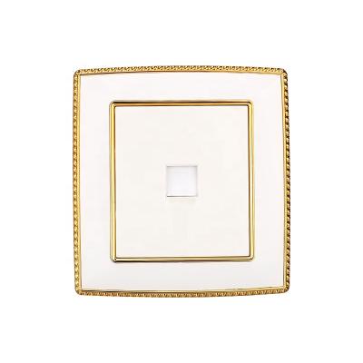China White Conversion Computer Socket Wall Panel 1 Port Ethernet Wall Panel Network Socket for sale
