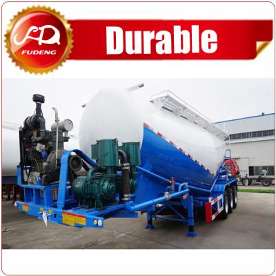 China Mechanical suspension 45cbm bulk cargo transport semi trailer/ 4-axles bulk powder trailer/ dry bulk cement for sale for sale