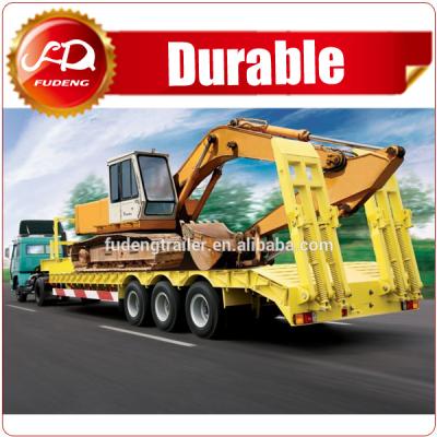 China Widely Used Heavy Duty 3 Axles 60-100ton Low Bed Truck Semi Trailer For Sale for sale