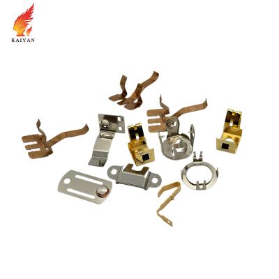 China OEM Design Silver Nickel Contact Metal Spring Clip For Circuit Electrical Connections for sale