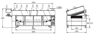 SHR-01L Tunnel Oven with force bone net conveyor system