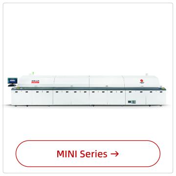 Mini series 10 zone reflow oven with 96kw hot air system