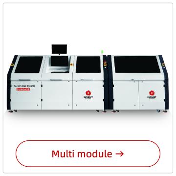 Multi-module selective wave soldering machine with combined features