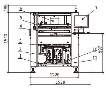 T5 Solder Paste Screen Printer front view