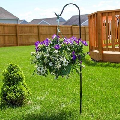 China Lydite Single and double Shepherds hook,Hanging-basket-hook,garden hook, flower post hanger for sale
