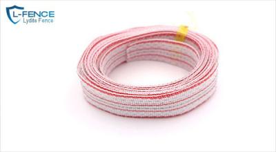 China Widely Use Red and White Color Poly Wire Electric Fencing Rope for Livestock for sale