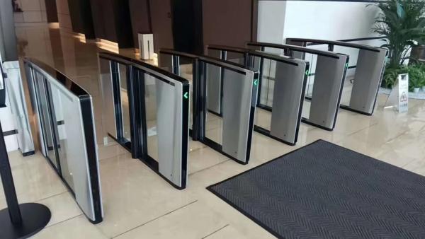 Quality Swing Barrier Turnstile featuring automatic arm open on power off and delayed close for emergency and operational safety for sale