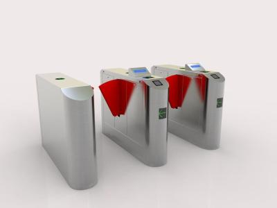 China Space Saving Automatic Flap Barrier Turnstile Suitable for Tight Installation Spaces and Modern Architectural Designs for sale