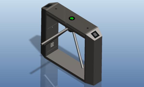 Quality Barcode Access Control 24V Pedestrian Security Gate for sale
