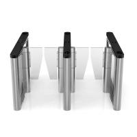 Quality Tempered Glass Speed Barrier Turnstile Gate Infrared Anti Pinch for sale