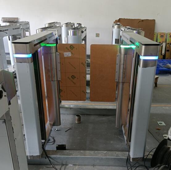 Quality Fastlane Tempered Glass Pedestrian Turnstile Gate Sever Motor Control for sale
