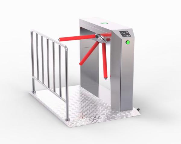 Quality Fingerprint RS485 Communication 304 Stainless Steel Tripod Turnstile for sale