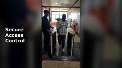 Glass Turnstile Fingerprint Access Control