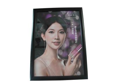 China Super Thin Black Lighted Picture Frame Box , Single Side Menu Light Box  for sale