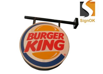 Cina Scatola del segno illuminata hamburger, vuoto che forma forma rotonda della scatola leggera in vendita