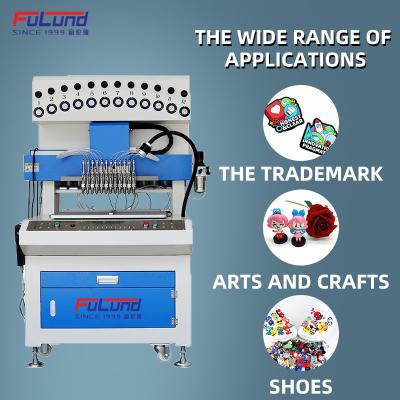 Cina Fulund factory Plastic keychain key tag labels name cards luggage label making machine Epoxy dispensing machine with 3D in vendita
