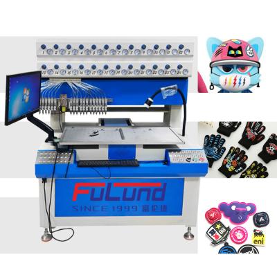Cina Factory price 24-color Automatic PVC silicone rubber Label Dripping Machine with PC in vendita