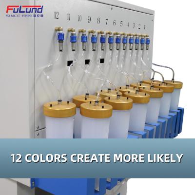 中国 Fulund factory sell 12 Color Liquid PVC Automatic Dripping silicone rubber patch machine 販売のため