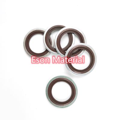 China Plain Washer For Assembly NBR/FKM Rubber And Metal Oil resistance seals for sale