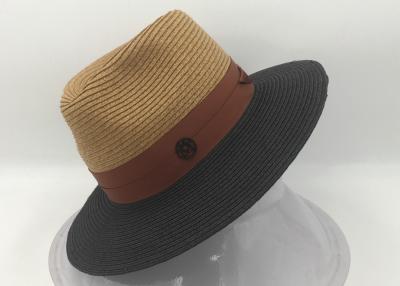 China Panama Roll up Hat Fedora Beach Sun Hat Straw Short Brim Jazz Panama Cap for Women Men for sale