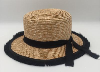 China Women  Straw Panama Hat Fedora Foldable Beach Sun Hat for sale