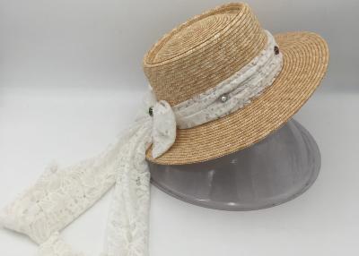 China Bowknot Straw Hat, Portable Wide Brim Floppy Sun Hat  Summer Beach Hat for Women for sale