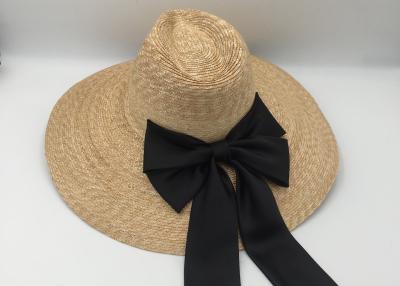 China Womens Summer Sun Beach Straw Hat Floppy Wide Brim Sun Cap for sale