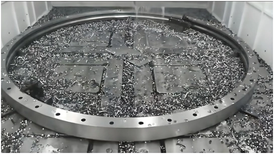 CNC Gantry Drilling and Milling Machine in operation