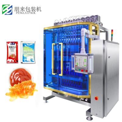 China Máquina empacadora de sobres multicarril con control PLC para jugo, llenado de sobres, 7-9kw en venta