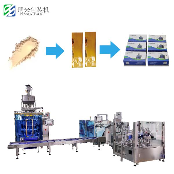 Quality Automatic Multi Lane Sachet Packing Line Machine for Honey Ketchup Juice Stick for sale