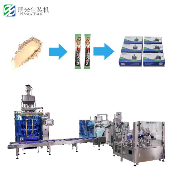 Quality Automatic Multi Lane Sachet Packing Line Machine for Honey Ketchup Juice Stick Bag for sale
