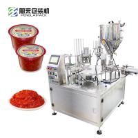 Quality Double Head Automatic Filling Sealing Machine for Sauce Ketchup Paste Cup for sale
