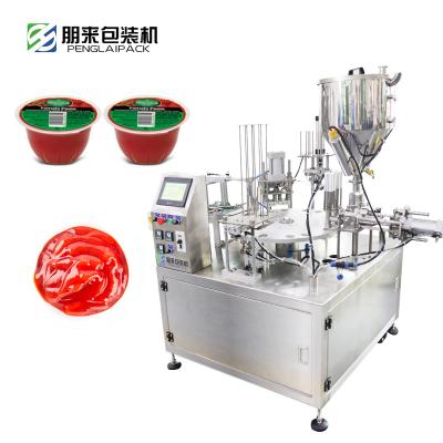 China Cheese Yogurt Milk Honey Cup Sealing Filling Machine for 10-100ml for sale
