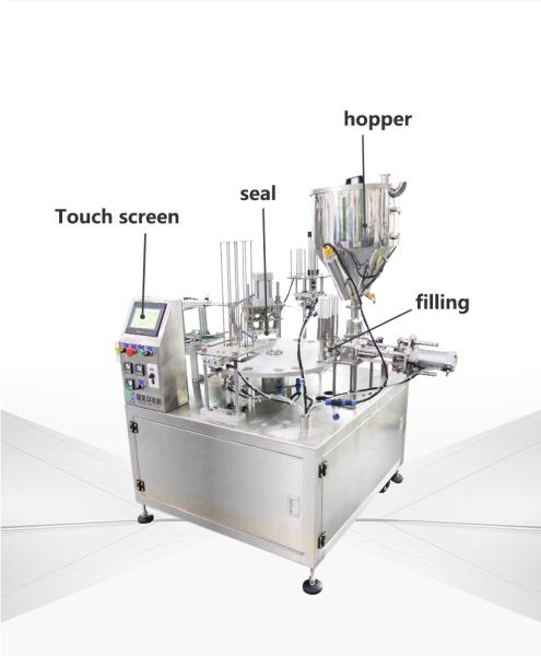 Quality Double Head Automatic Filling Sealing Machine for Sauce Ketchup Paste Cup for sale
