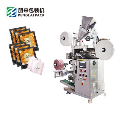 China Factory Price Automatic Inner and Outer Sachet Triangle Nylon Tea Bag Packing Machine Triangle Tea Bag Packing Machine flat  tea bag for sale