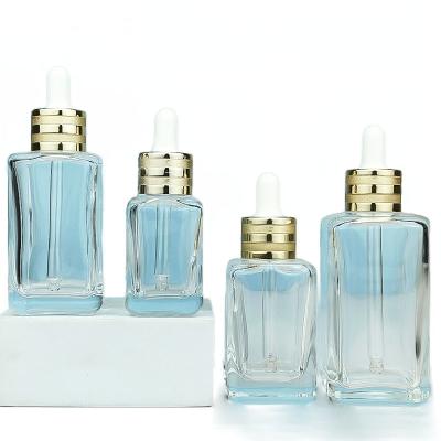 Cina OEM ODM Bottiglie di vetro a goccia da 50 ml Bottiglie di cura della pelle vuote riciclabili in vendita