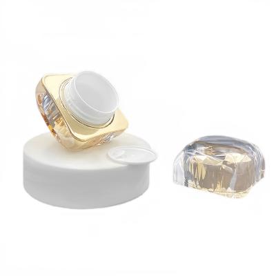 China 50g Leak Proof Cosmetic Cream Jar Diamond Acrylic Small Jar Custom Logo Available Te koop