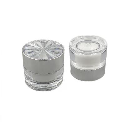 China Leak proof Diamond Acrylic Cosmetic Jar for Skin Care Cream Small 30g/50g Container à venda