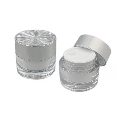 China Leak proof Diamond Acrylic Cosmetic Jar for Skin Care Cream Small 30g/50g Container à venda