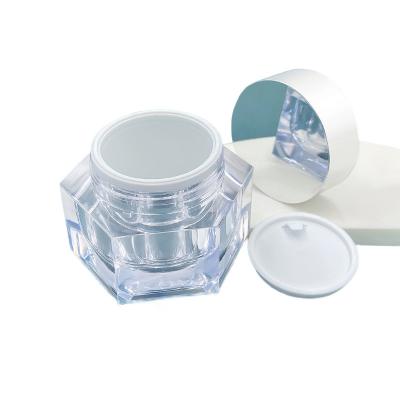 China Leekproof huidverzorgingscrème pot eenvoudig ontwerp 30g/50g cosmetische verpakking met monster Te koop