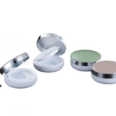 China Hervulbare Dewy Finish Ronde Compacte Poeder Kussen Foundation Case voor licht tot medium dekking Te koop