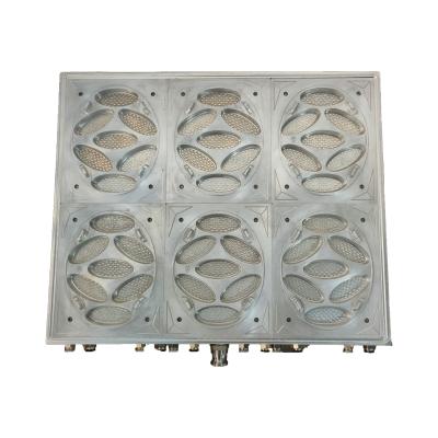 China 6 Cavity CNC Machined Aluminum Dumpling Tray Container Mold Vacuum Forming Polished Surface for sale