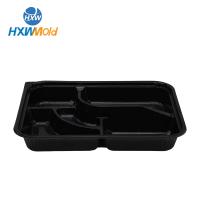 China Multi Compartment Meal Prep Lid Mold with Removable Sauce Cup Cover Design for sale