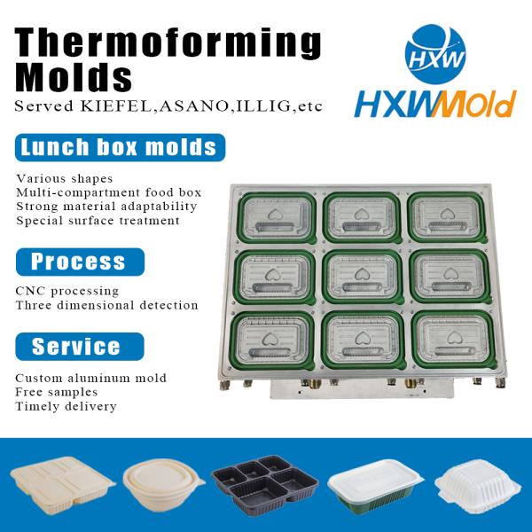 Quality Thermoforming Rectangular Lid Mould Precision CNC Machined Mold for sale