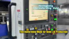 Bowl Lid Thermoforming Mold Trial Test on Asano Machine
