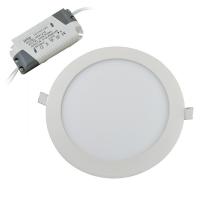 China Embedded Ceiling Round LED Panel Lights 12W Cold White 120 Degree Beam Angle for sale
