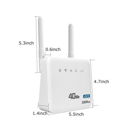 China 4G LTE WiFi CAT6 300mbps RJ11 RJ45 Wi Fi Router with External Detachable Antennas Te koop