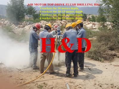 China HD-15B AIR MOTOR TOP-DRIVE FLUSH DRILLING RIG for sale