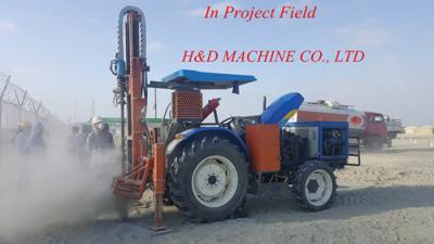 China Tractor mounted drilling rig working in abroad for seismic shot hole drilling, HD-T100 TRACTOR DRILLING RIG for sale