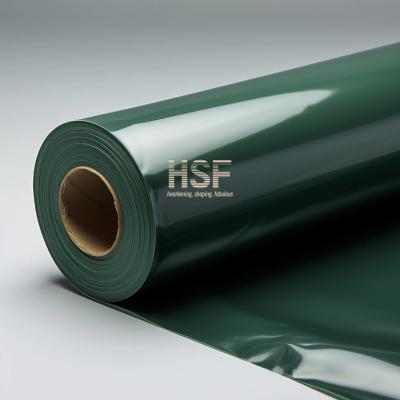 China 60 μm ondoorzichtige groene PE-vrijstellingsfolie, siliconen UV-gehard, voor bescherming en verpakking, banden, etikettering en afbeeldingen Te koop